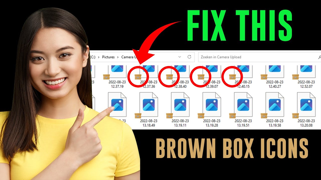 How to Fix Brown Box Icons in Left Bottom Corner of Files /Folder