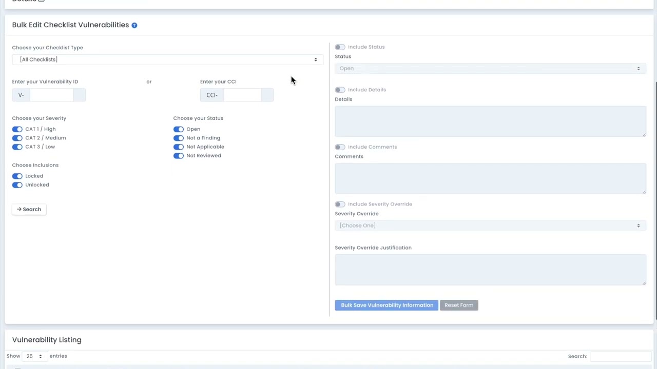 Load SCAP scan results to quickly make checklists in OpenRMF Professional