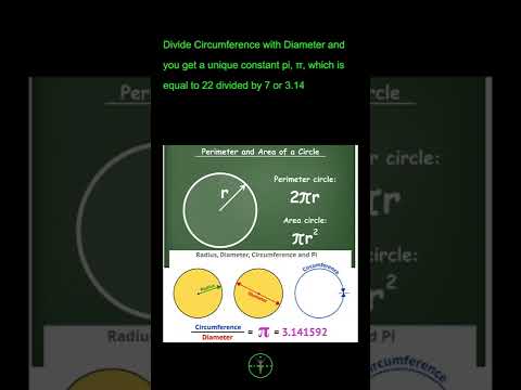 What is formula for circumference and area of a circle? What is diameter and π Learn in One Minute