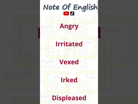 Easy Adjectives that describe anger/learn English in 5 sec