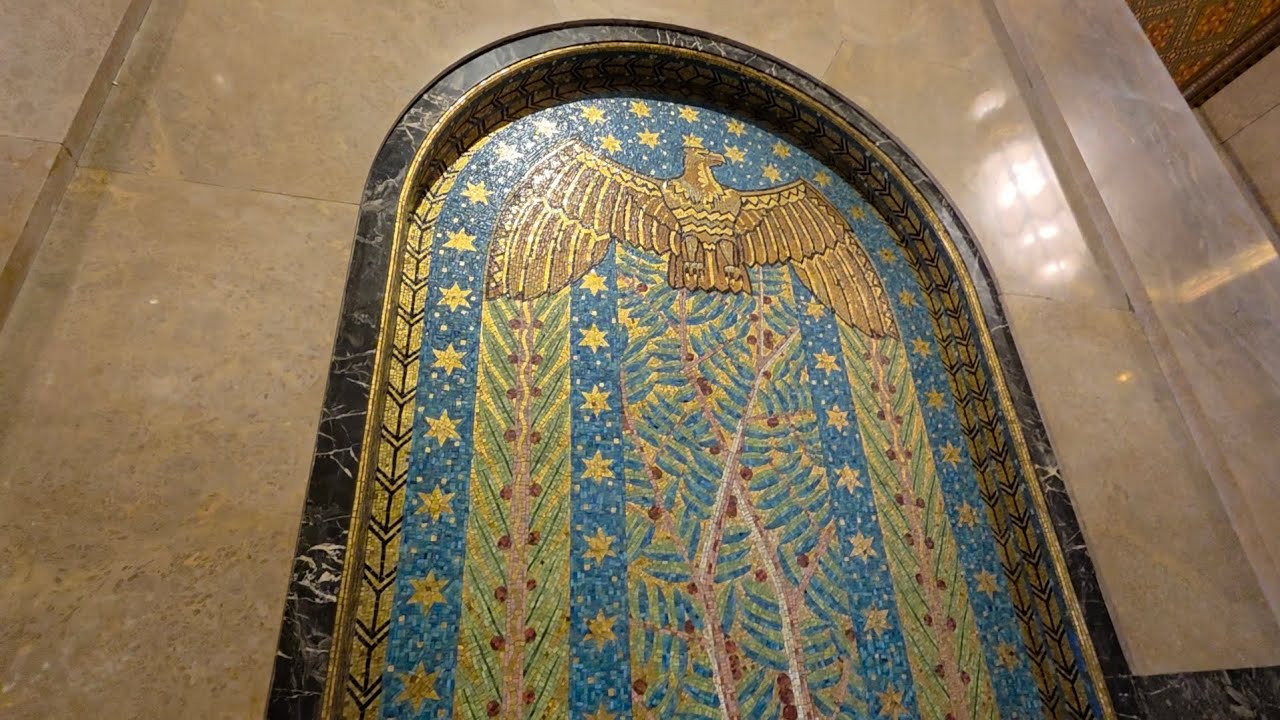 Gold leaf mosaics? 40 types of IMPORTED marble and granite?? Aztec art-deco? Check it! 