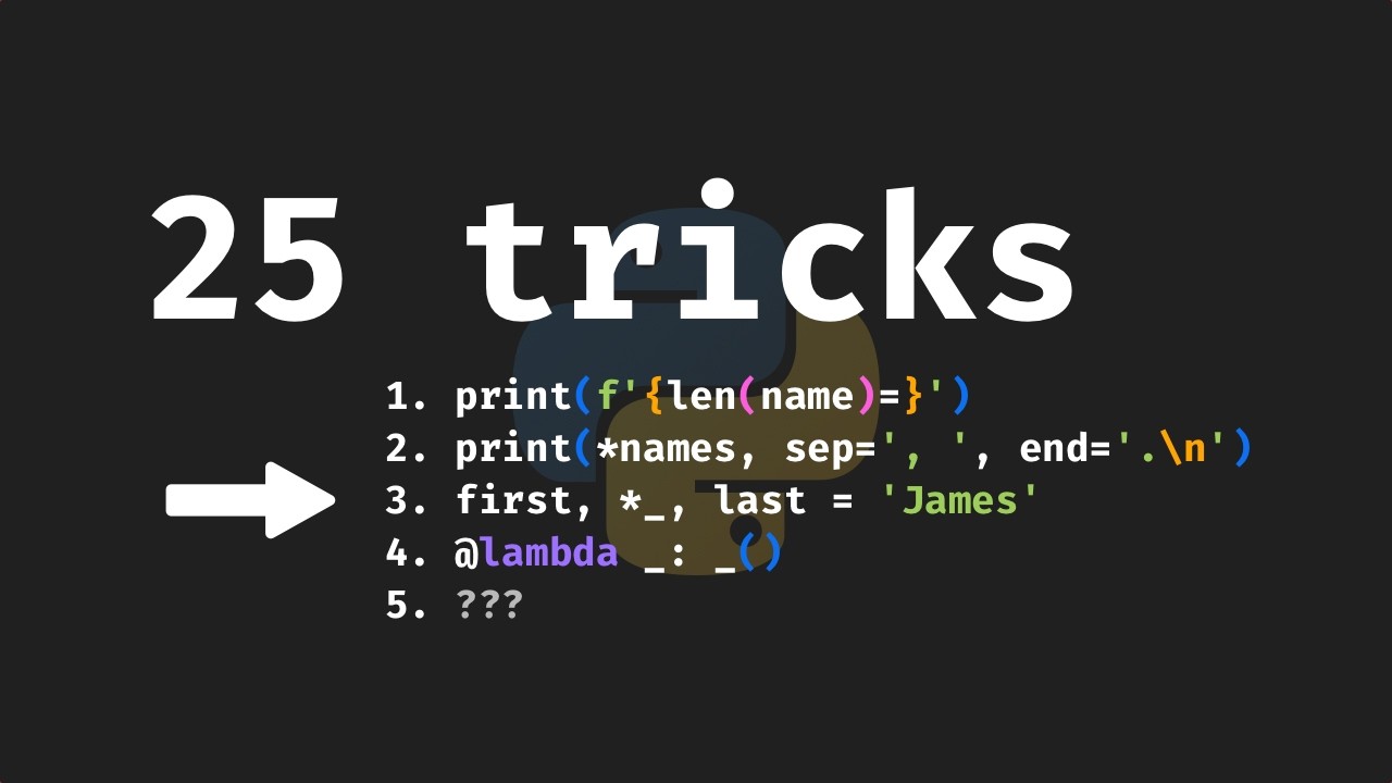 25 Cool Tips & Tricks in Python