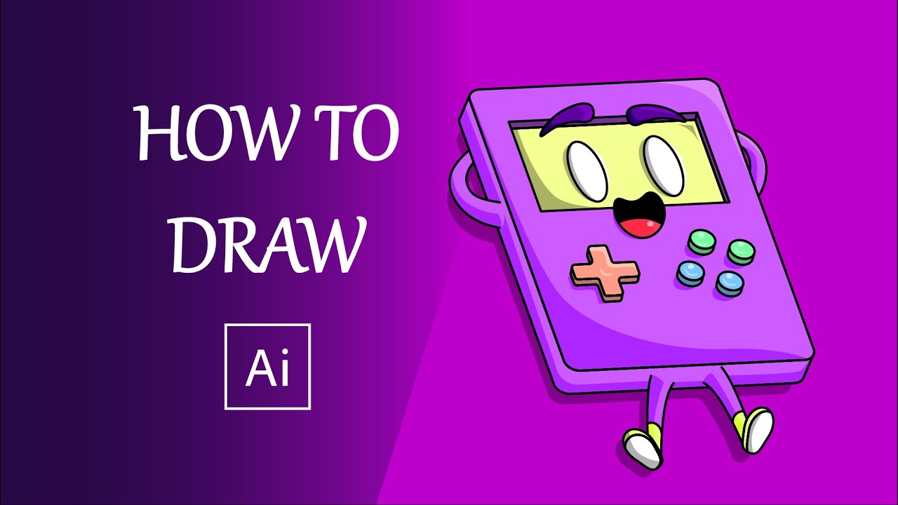 How To Draw Gameboy | Illustration Tutorial | Adobe Illustrator