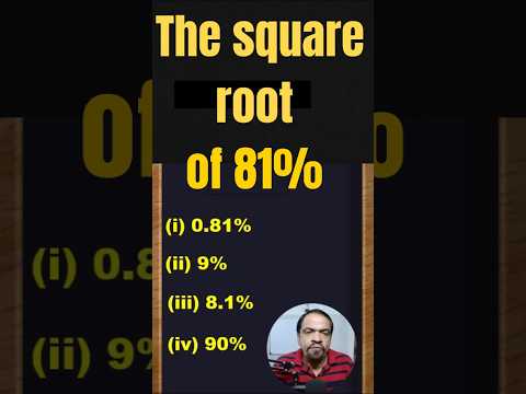 The square root of 81% #mathstricks #shotrs