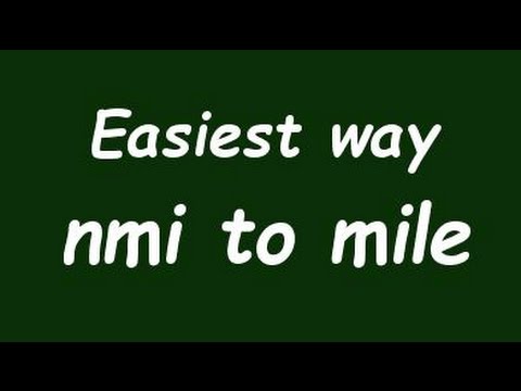 Convert Nautical Mile to Mile (nmi to mile) - Formula, Example, Solution