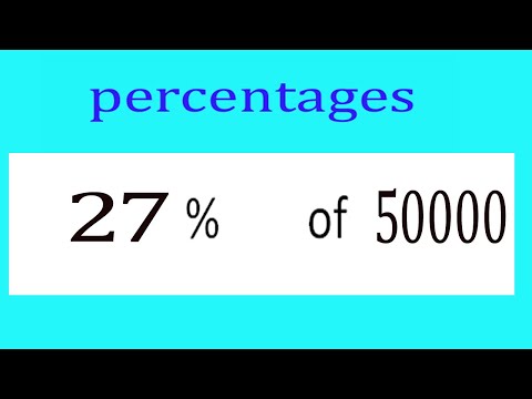 Percentages 27 Percentage(%) of 50000