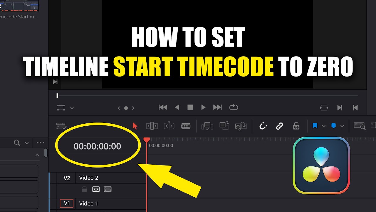 Set Timeline Timecode to Start at 0:00 (Zero) [ DaVinci Resolve Tutorial ]