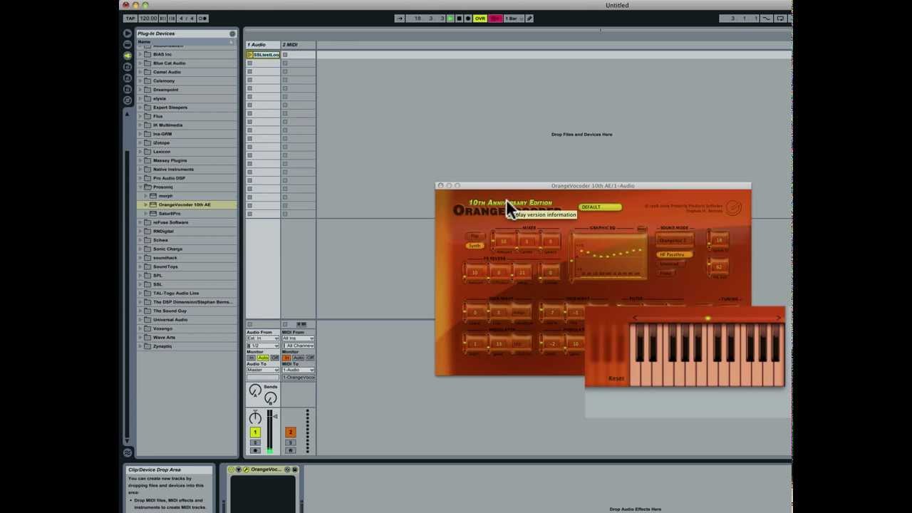 MIDI Controlling OrangeVocoder AU in Ableton Live
