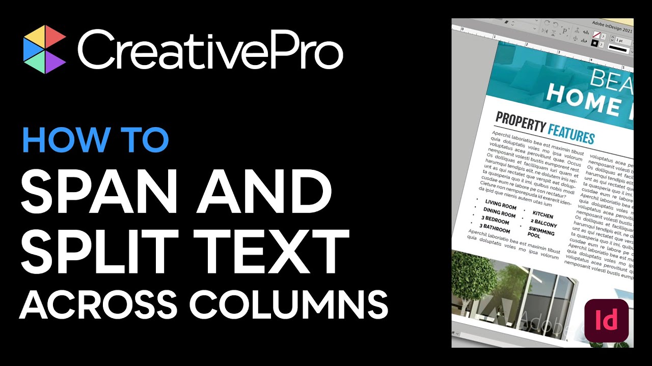 InDesign: How to Span and Split Text Across Columns (Video Tutorial)