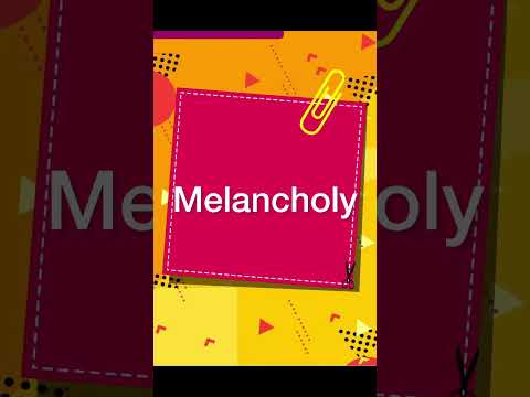 Word of the day|Melancholy #vocabulary #englishvocabulary