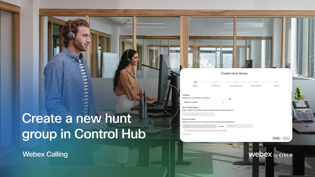 Create a new hunt group in Control Hub