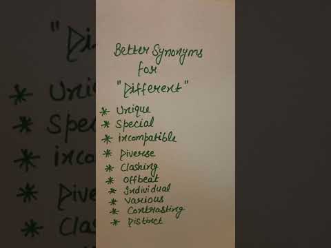 Better synonyms for Different