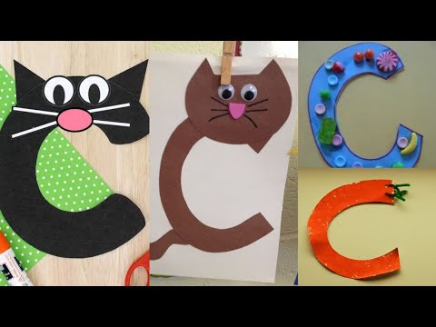 DIY Letter C paper craft ideas/letter C decorations ideas/Pre-Classroom Alphabet learning activity