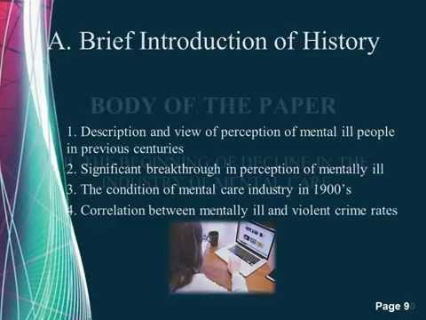 Outline for Mental Health Term Paper