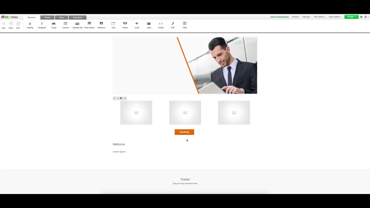 Website Builder Software Preview - Zoho Sites