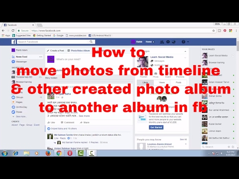How to Move Photos From Timeline & Other Created Photo Album to Another Album in Facebook FB Tips 70
