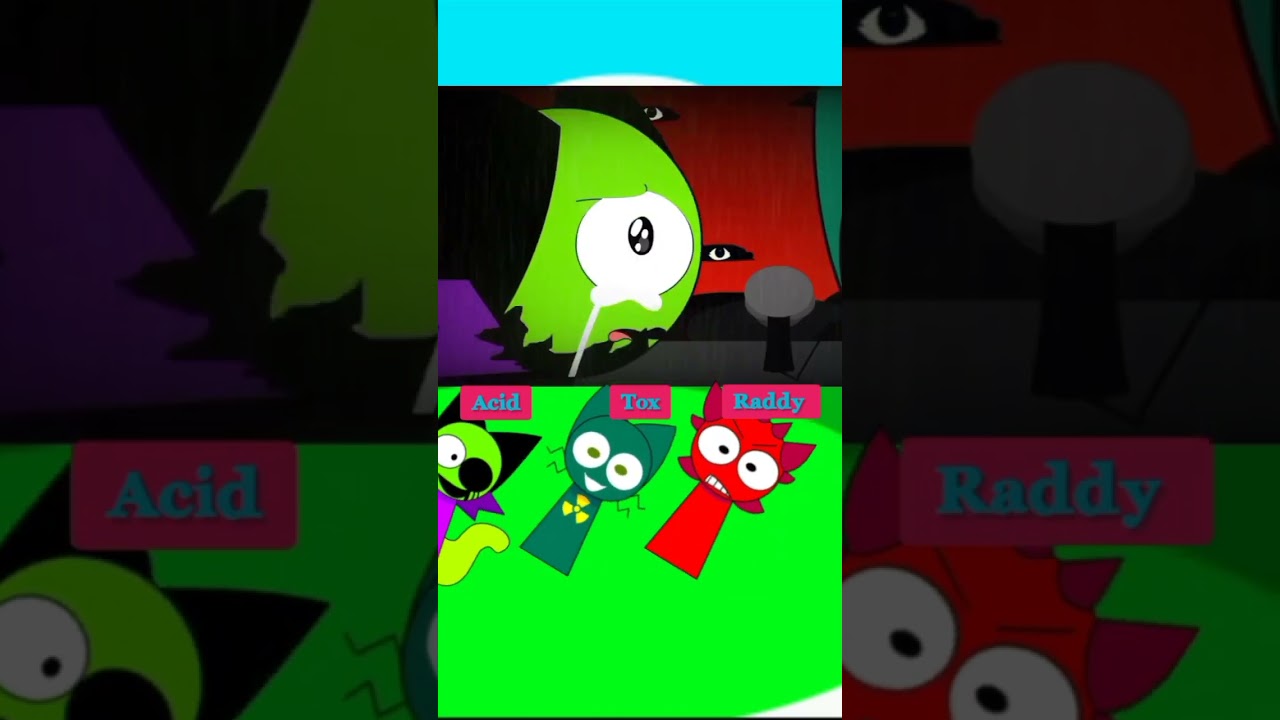 Black attacked Tox, transformed Acid in SPRUNKI INCREDIBOX Pyramixed Cartoon Animation #sprunki