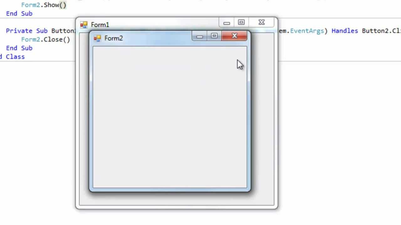 Visual Basic Multiple Forms