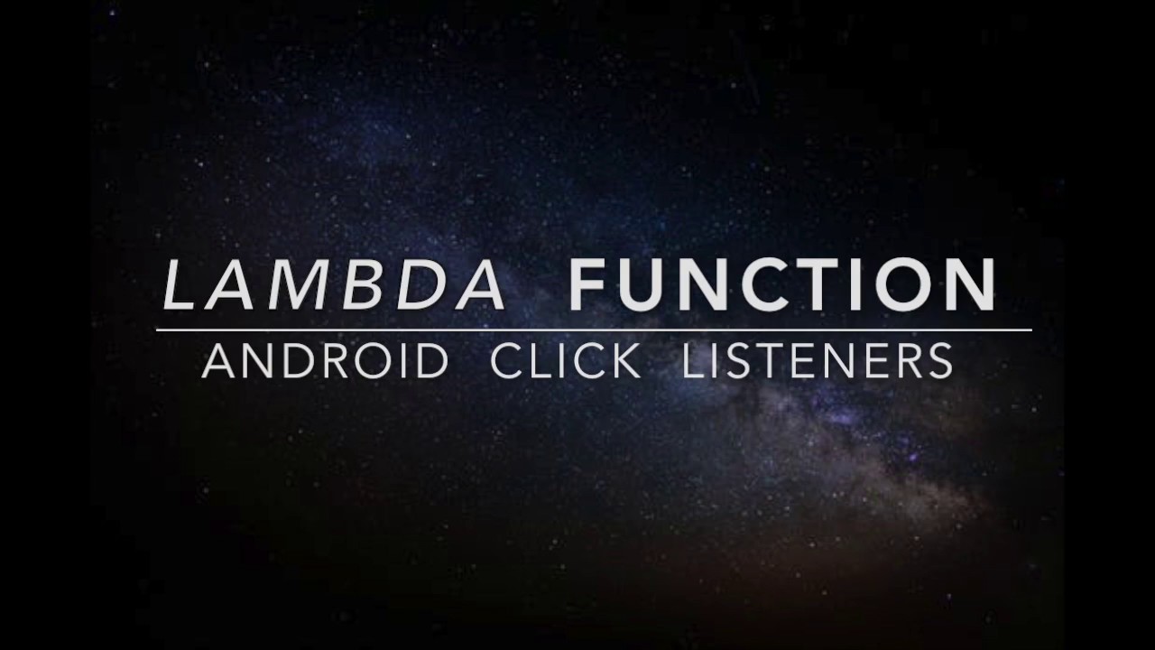 Lambda Function in Android for Click Listeners