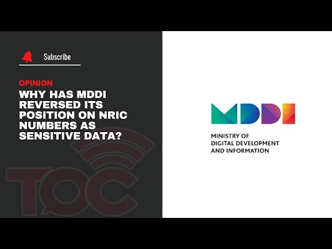 Why has MDDI reversed its position on NRIC numbers as sensitive data?