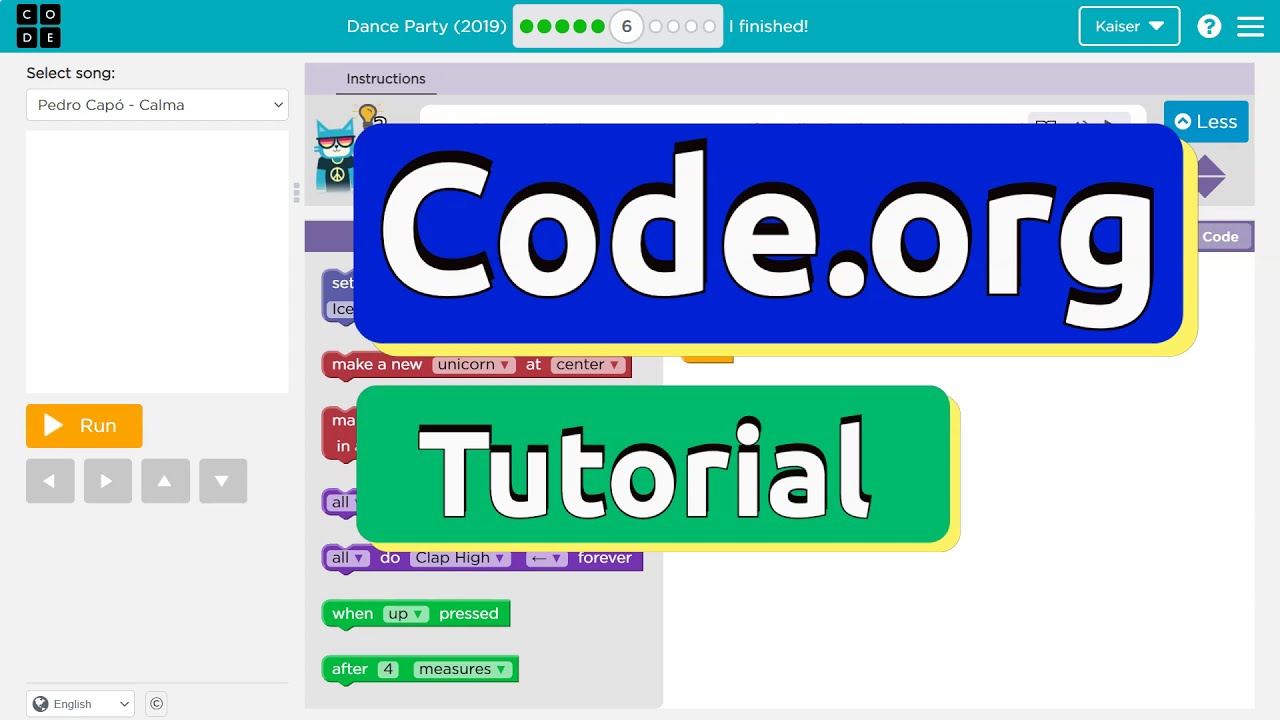 Code.org Express Lesson 9.9 Dance Party | Tutorial with Answers | Course D Lesson 7.9