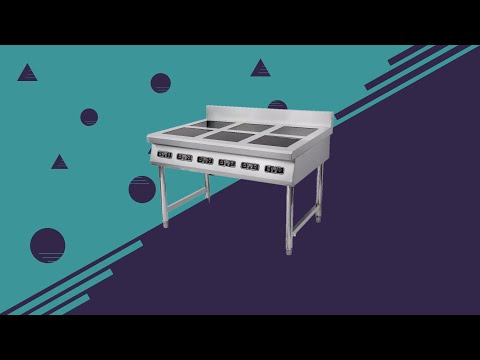 Индукционная плита шестиконфорочная