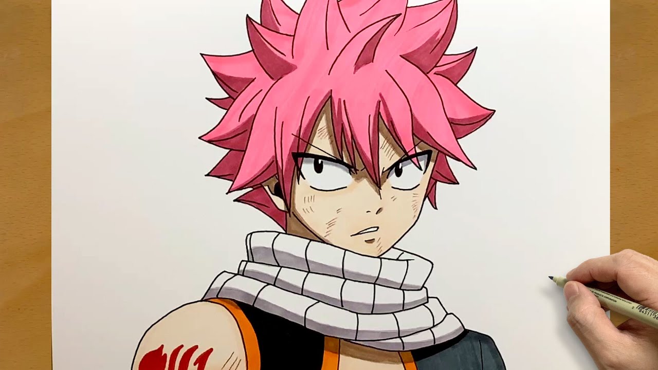 How to Draw Natsu from Fairy Tail || Easy Anime Drawing || Natsu Dragneel Art
