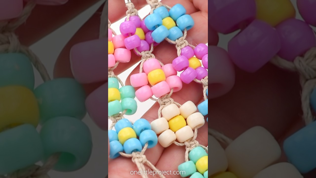 Pony Bead Flower Keychain 🌸🌼🌸