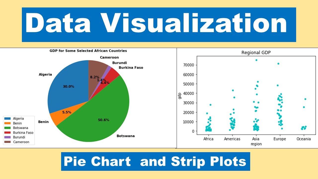 Data Visualization by Python || Pie chart and Strip plots