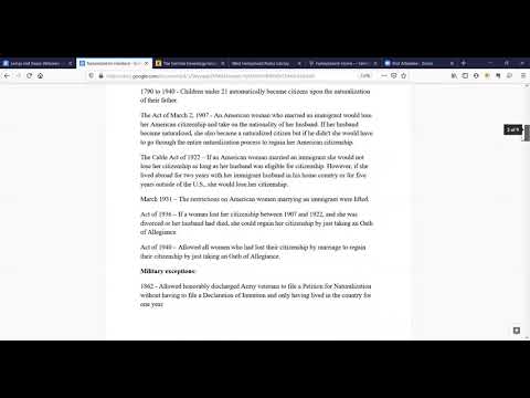 Genealogy 101 Naturalization Records
