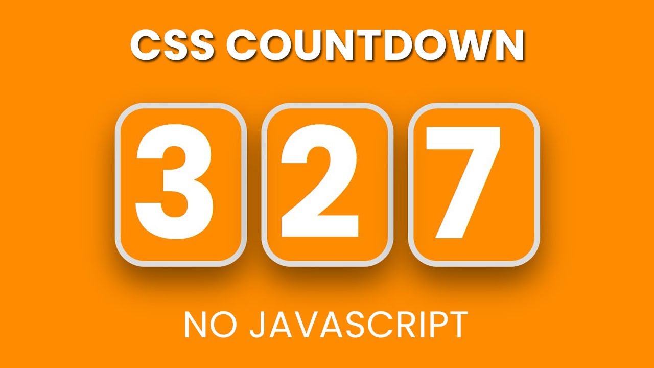 Pure CSS Countdown | CSS Animation | No Javascript