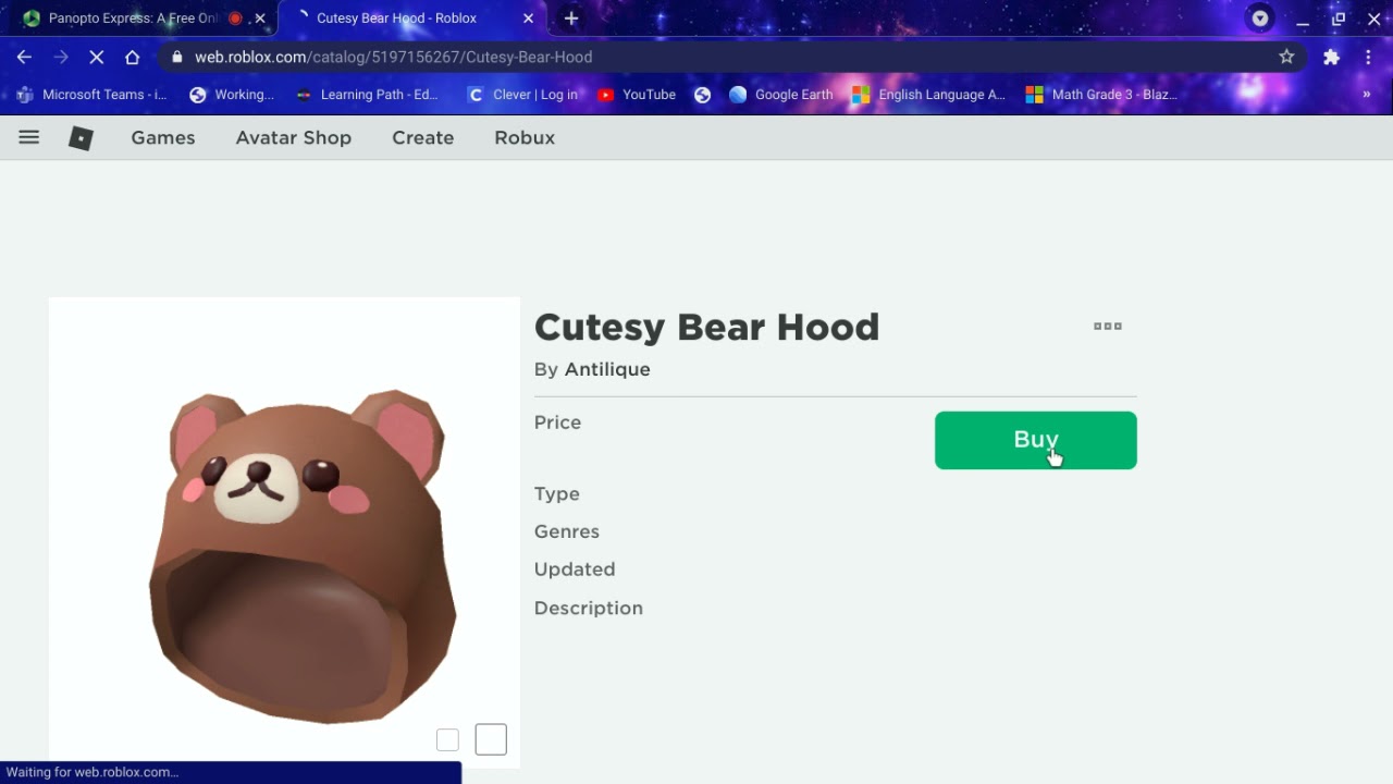 A random video- of meh doin random stuff in the roblox catalog Imao