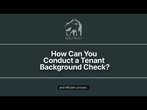 How Can You Conduct a Tenant Background Check?