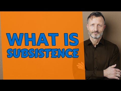 Subsistence | Meaning of subsistence