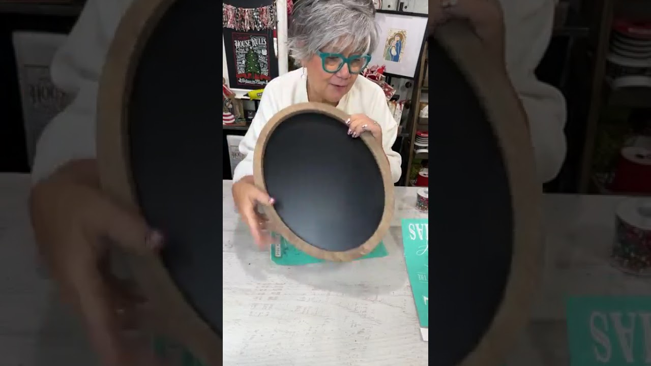 DIY Dollar Tree Christmas Tree Train Sign + Believe Chalkboard [Chalk Couture Craft]