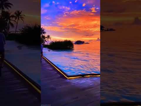 Hotel, Beautiful hotel, sunset, beautiful romantic sunset