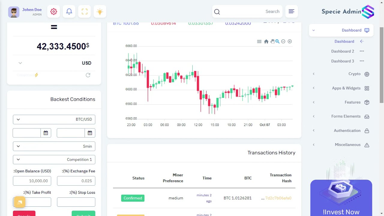 Ethereum Dashboard Bootstrap 5 Admin Template With RTL Light Theme