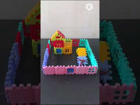Fenced House using Plastic Building Blocks