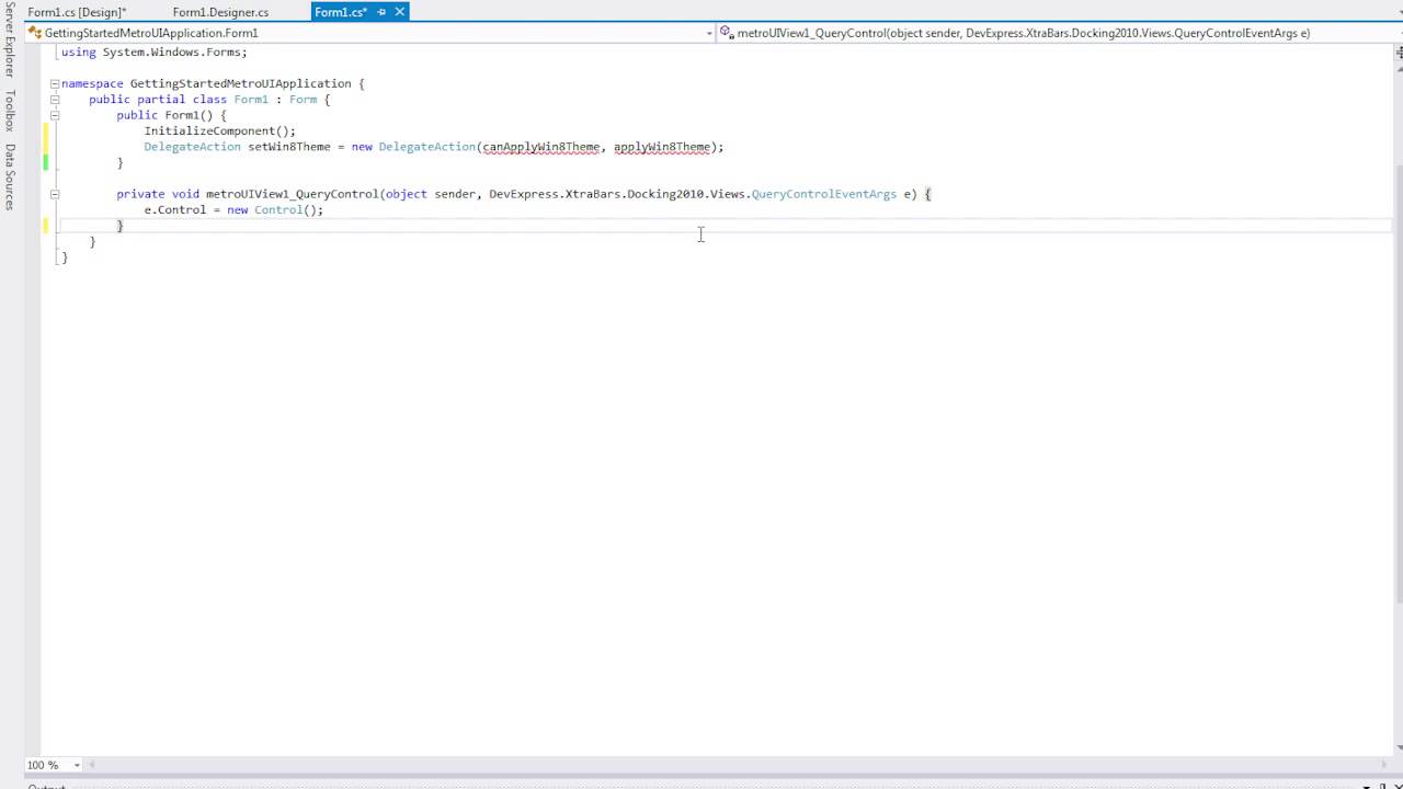 WinForms Document Manager: Custom Navigation Actions for Themes