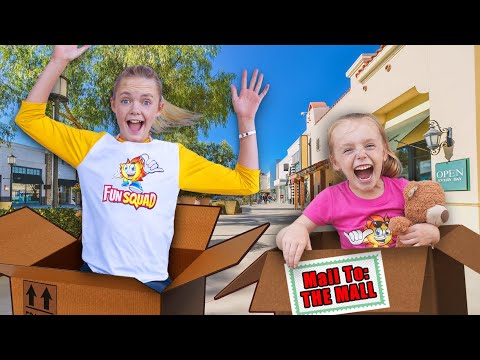 I Pretend to Mail Myself Overseas to the Mall! Skit!