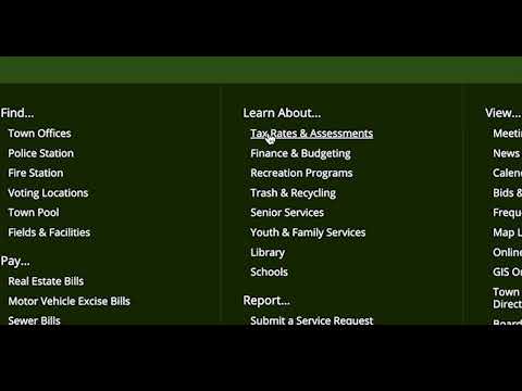 Town of Westwood's Website Users Guide: Tax Rates and Assessor's