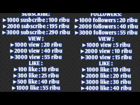 Jual Jasa Subscribe and Like 2018 Aman 100%