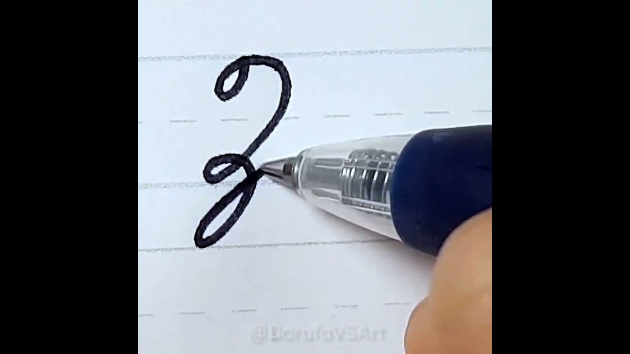 Letter Z in American Cursive Handwriting for Beginners #shorts