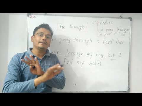 Go through meaning in hindi