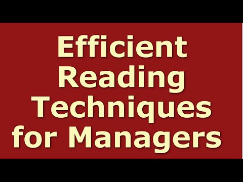 How to Read Effectively | Efficient Reading Techniques for Managers | Managerial Reading Strategies