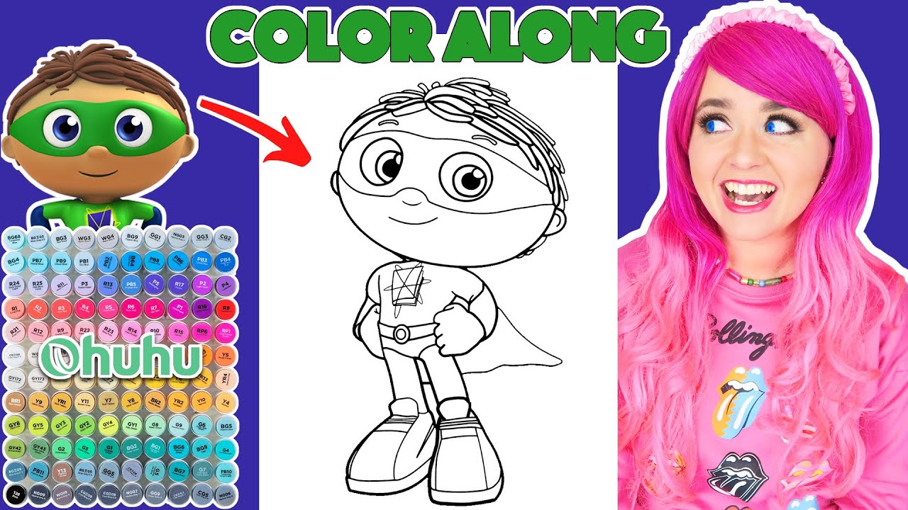 Color Whyatt from Super Why With Me | COLOR ALONG WITH KIMMI