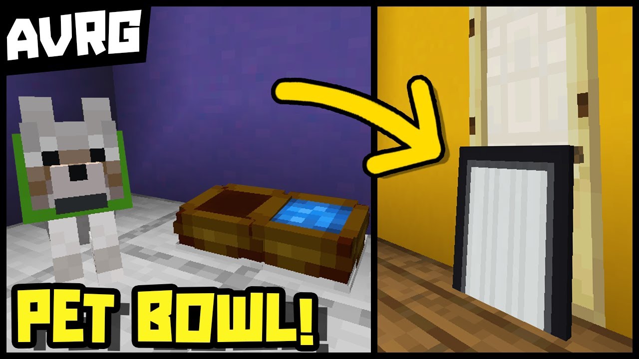 [Minecraft] Make a Pet Bowl and Pet Door Decoration for your Dog/Cat