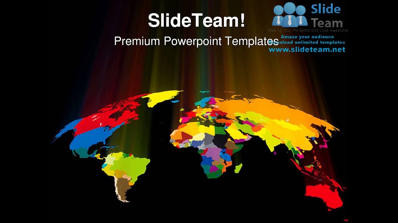 Coloured World Globe PowerPoint Templates Themes And Backgrounds Graphic designs