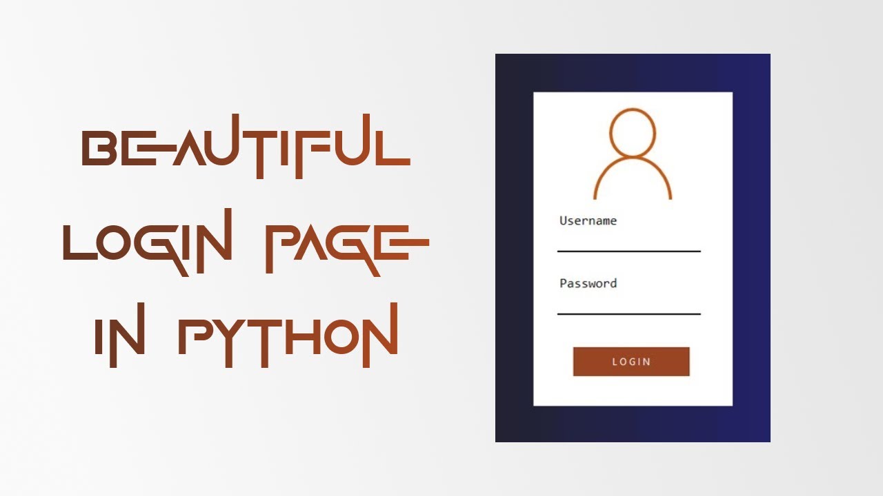 Create beautiful modern looking Login page in #python | [Warning: Awesome]