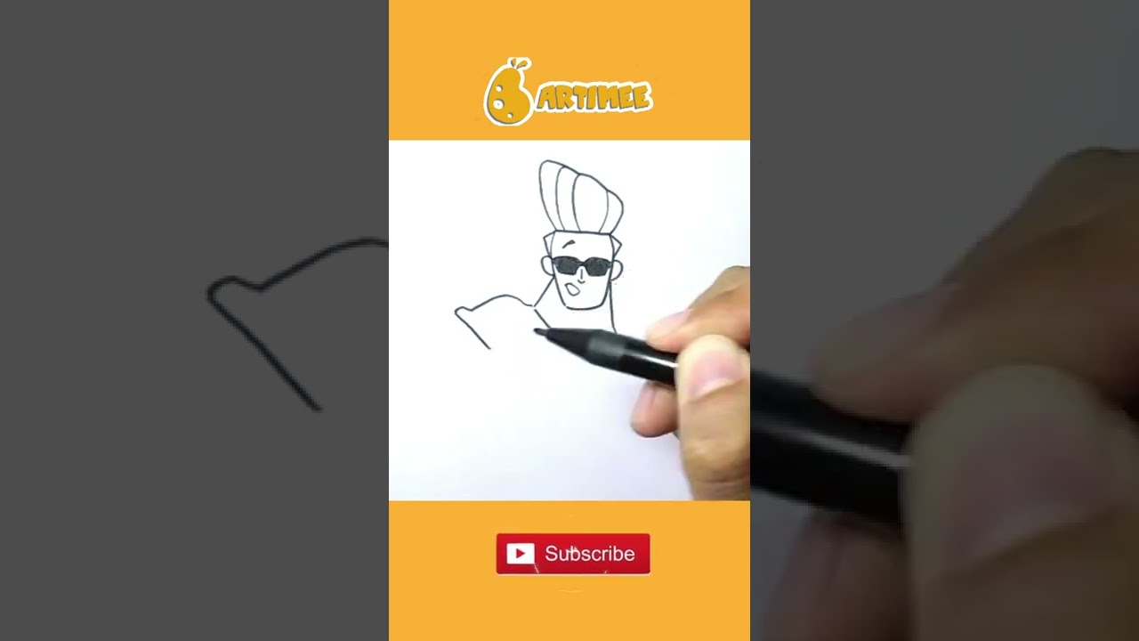 How to Draw Johnny Bravo #Shorts